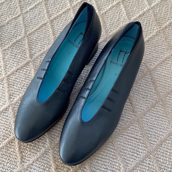 Thierry Rabotin | Shoes | Thierry Rabotin Black Leather Block Heel ...